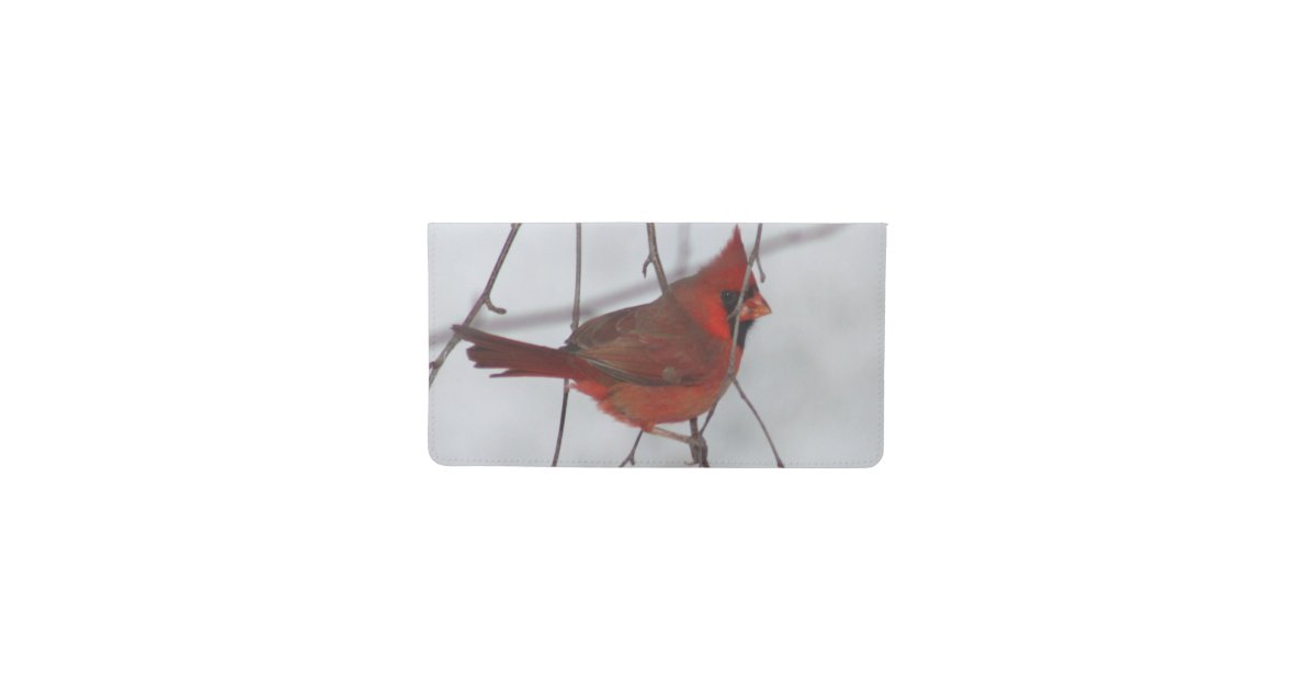 Silent wonders checkbook cover Cardinal | Zazzle