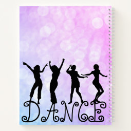 Silhouette Dancers Bokeh Dance Notebook | Zazzle