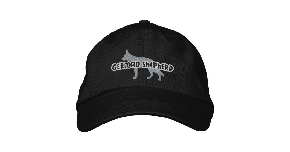 Silhouette German Shepherd Embroidered Hat | Zazzle