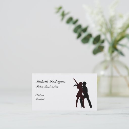 Silhouette of Salsa Dancers Business Card | Zazzle