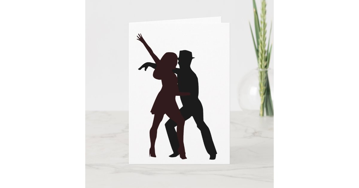 Silhouette of Salsa Dancers Card | Zazzle