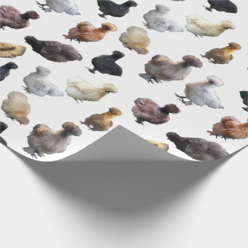 Silkie Bantam Chickens Wrapping Paper | Zazzle