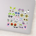 Silly Cartoon Eyes & Eyeballs Sticker Set | Zazzle
