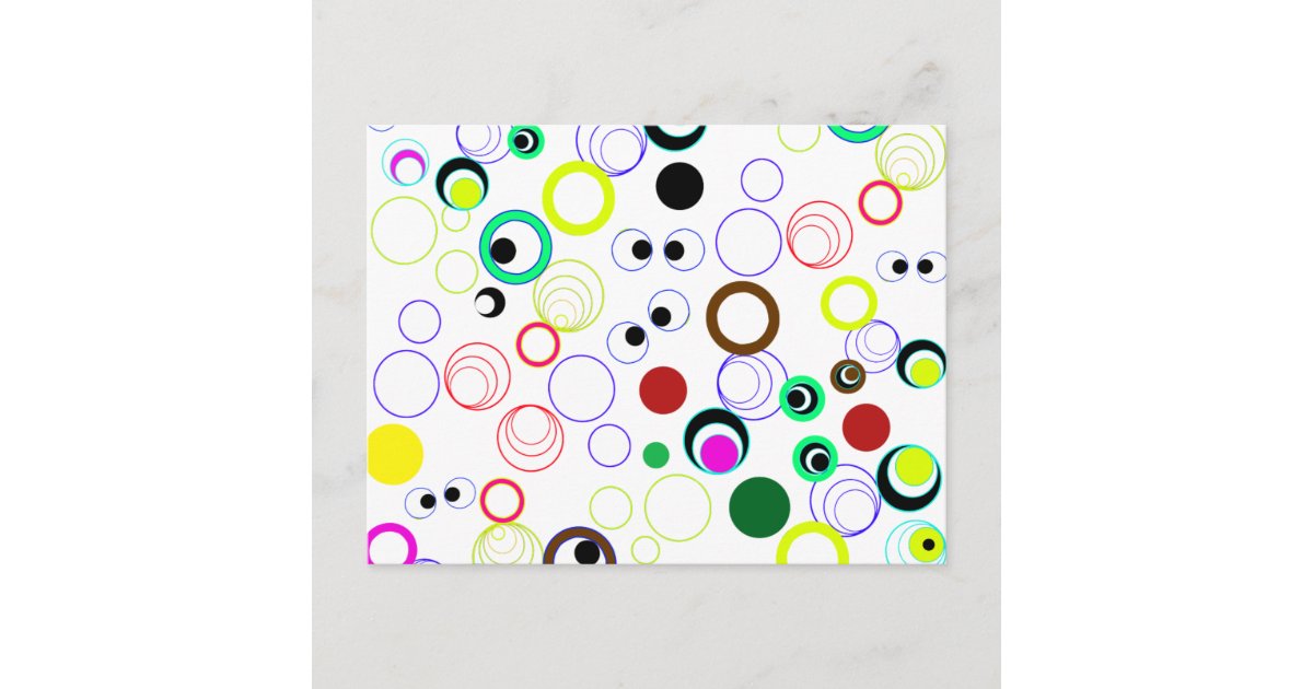 Silly Circles Background Postcard | Zazzle
