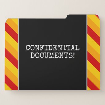 Silly "CONFIDENTIAL DOCUMENTS!" File Folder Set | Zazzle