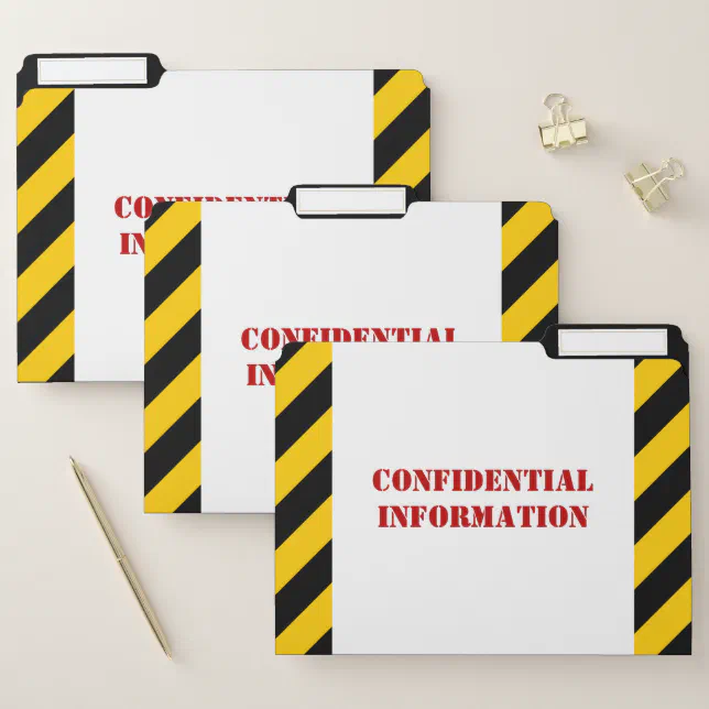 Silly "CONFIDENTIAL INFORMATION" File Folder Set | Zazzle