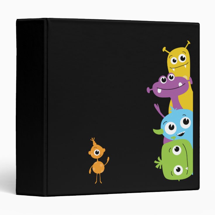 Silly Cute Monsters Binder | Zazzle
