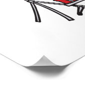 silly gator alligator drummer drumming cartoon poster | Zazzle