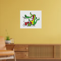 silly gator alligator drummer drumming cartoon poster | Zazzle