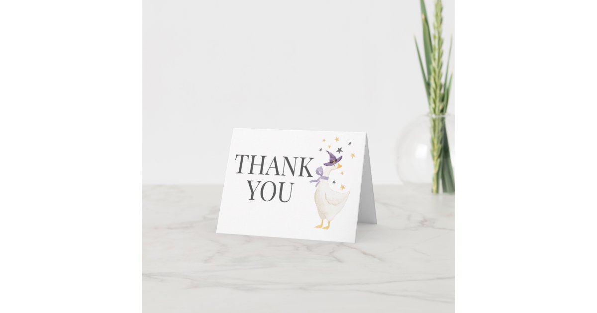Silly Goose Baby Shower Thank You Card | Zazzle