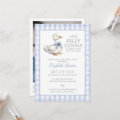 Silly Goose Blue Baby Shower Photo QR Code Invitation | Zazzle