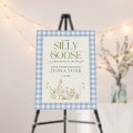 Silly Goose Blue Boy Baby Shower Welcome Sign | Zazzle
