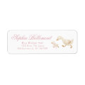Silly Goose Pink Baby Shower Return Address Label | Zazzle