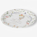 Silly Goose Wildflower Floral Baby Shower Paper Plates | Zazzle