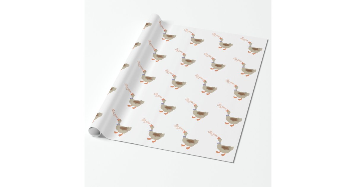 Silly Goose Wrapping Paper | Zazzle