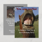 Silly Horse and Donkey Birthday Party Invitation | Zazzle