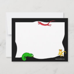 Silly Leaping Lizard Thank You Note | Zazzle