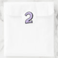 Silly Number 2 lavender white Sticker | Zazzle