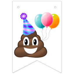 Silly Party Poop Emoji Birthday Banner | Zazzle