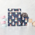 Silly Snowmen Faces Photo Holiday Wrapping Paper | Zazzle
