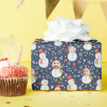 Silly Snowmen Faces Photo Holiday Wrapping Paper | Zazzle