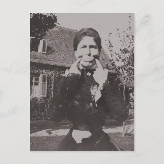 Silly Victorian Era Photo Woman Making Funny Face Postcard | Zazzle.com