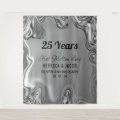 Silver 25th Wedding Anniversary Backdrop | Zazzle