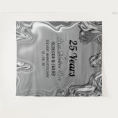 Silver 25th Wedding Anniversary Backdrop | Zazzle