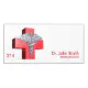 Silver 3D Caduceus Medical Cross Red Door Sign | Zazzle