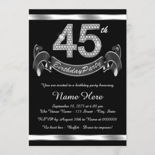 45th Birthday Invitations | Zazzle