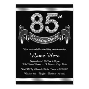 85th Birthday Invitations | Zazzle