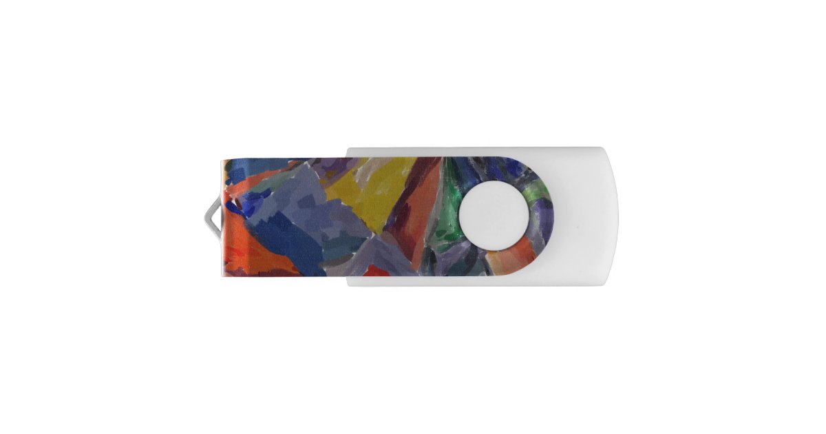 Silver, 8 GB, Black, Abstract USB Flash Drive | Zazzle