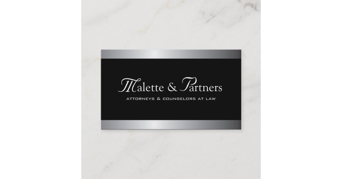 Silver and Black Business Cards | Zazzle