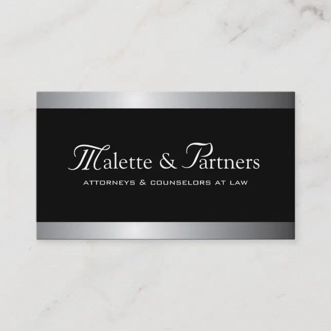 Silver and Black Business Cards | Zazzle