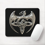 Silver And Black Dragon Trine Celtic Knots Art Mouse Pad | Zazzle