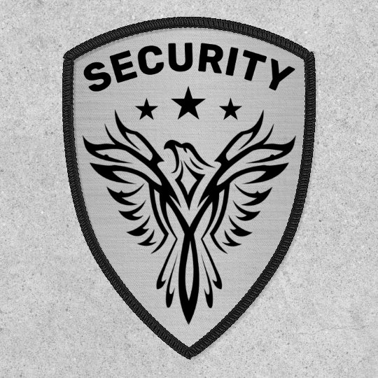 Silver and Black Eagle Security Patch | Zazzle.com