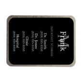 Silver and Black Important Phone Numbers Magnet | Zazzle