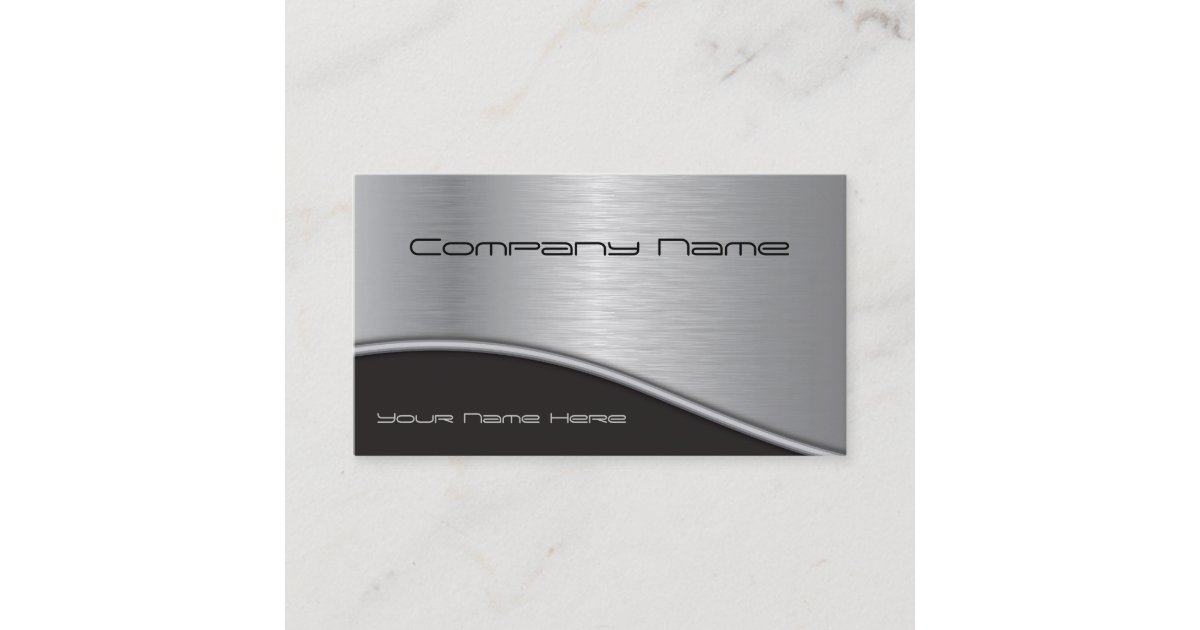 Silver and Black Professional Business Card | Zazzle