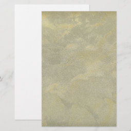 Silver And Gold Metallic Plaster Stationery | Zazzle