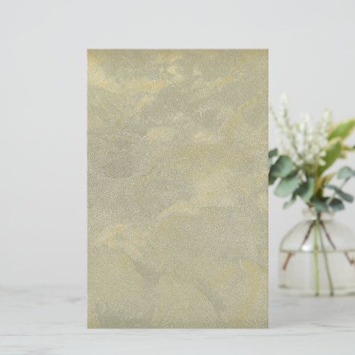 Silver And Gold Metallic Plaster Stationery | Zazzle