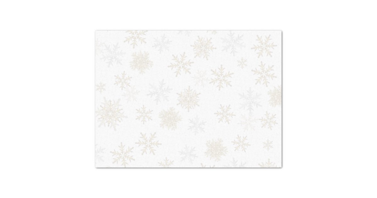 Silver and Gold Snowflakes Tissue Paper | Zazzle