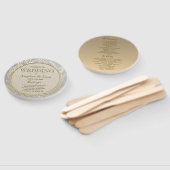 Silver and Gold Wedding Program Hand Fan | Zazzle