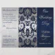 Silver and Navy Blue Damask Wedding Program | Zazzle