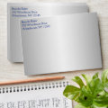 Silver and Royal Blue Floral Envelope fit 5x7 Size | Zazzle