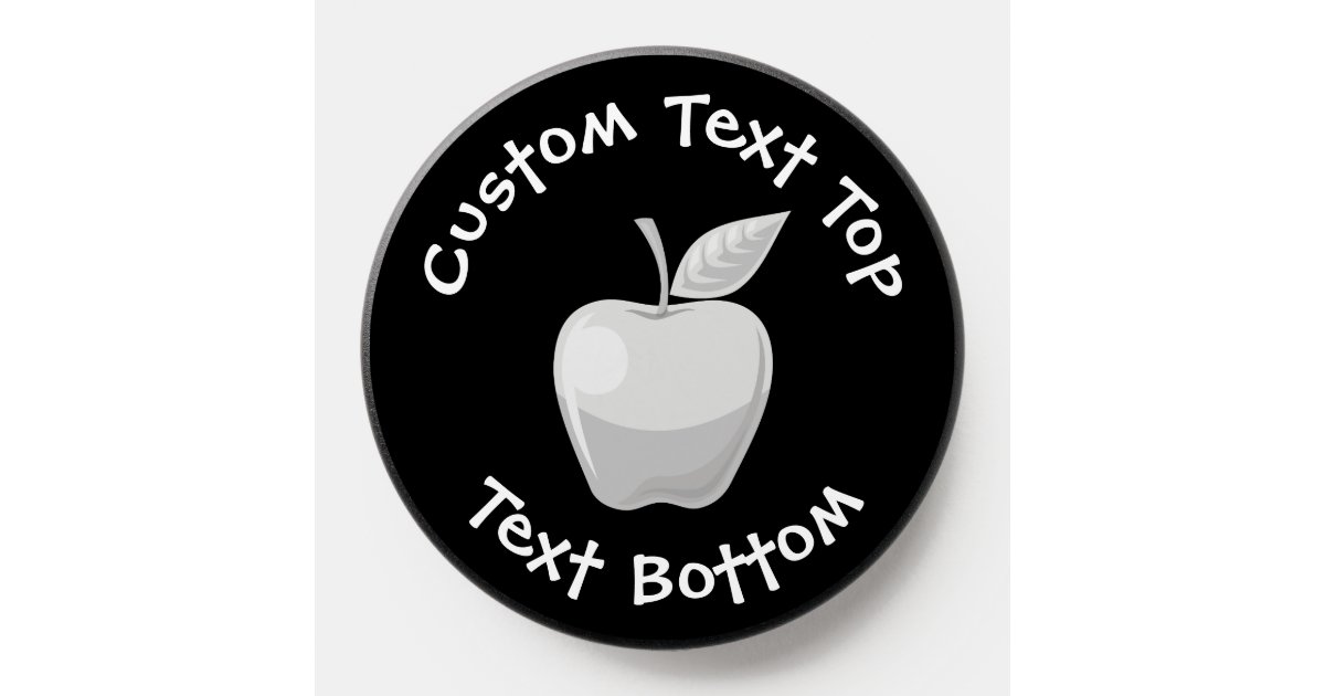 Silver Apple PopSocket | Zazzle