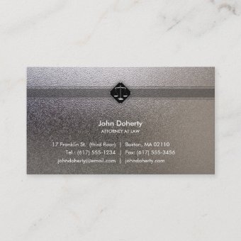 Silver Attorney at Law Business Card | Zazzle
