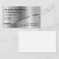 Silver Background Construction Service Business Card | Zazzle