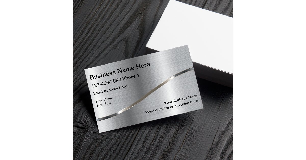 Silver Background Construction Service Business Card | Zazzle