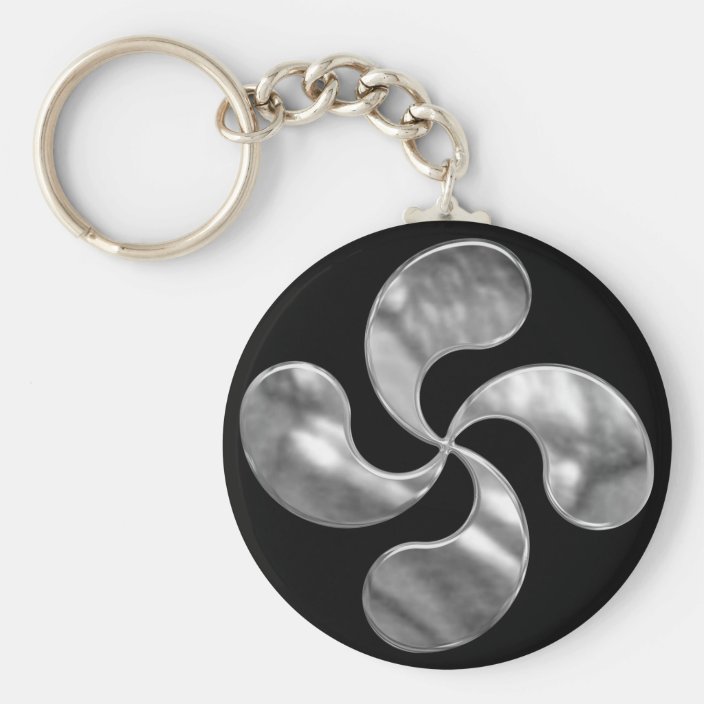 Silver Basque Cross Keychain | Zazzle.com