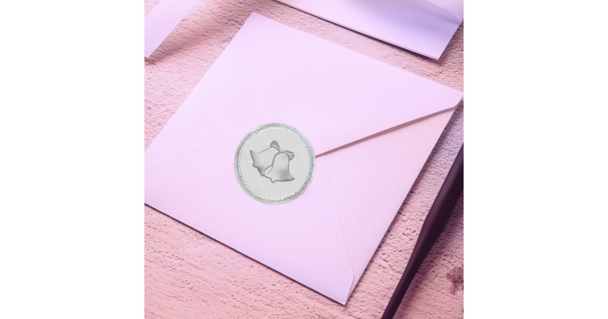 Silver Bells Wedding Classic Round Sticker | Zazzle